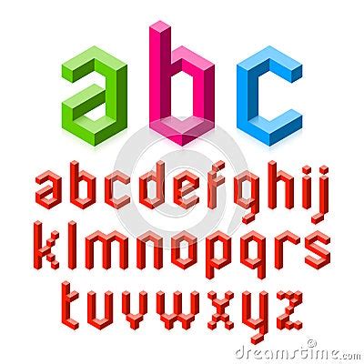 Cube Shape 3d Isometric Font Stock Illustration - Illustration of english, letters: 92629590