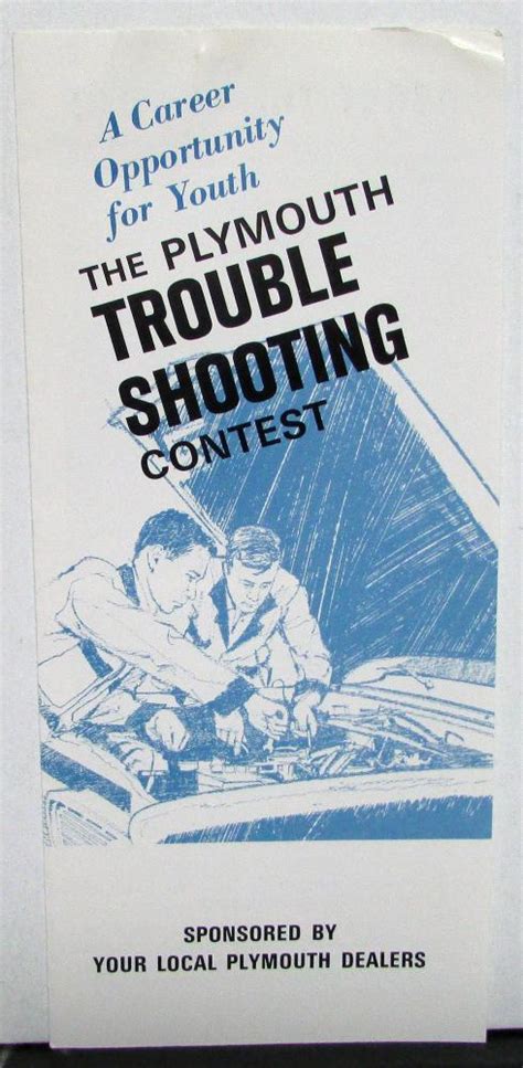 1969 Plymouth Trouble Shooting Contest Set Letter And Brochure Barracuda Cuda