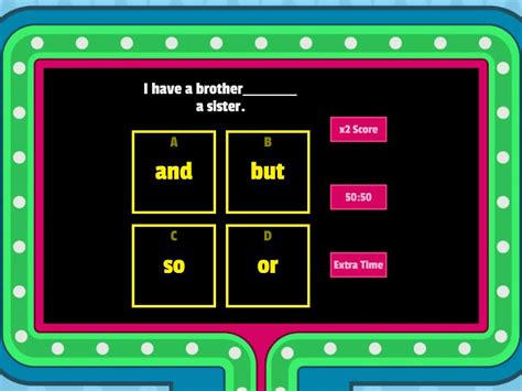 Conjunctions Gameshow Quiz