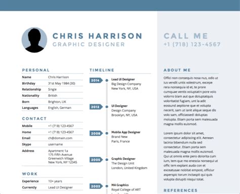 Best Free Illustrator Resume Templates In