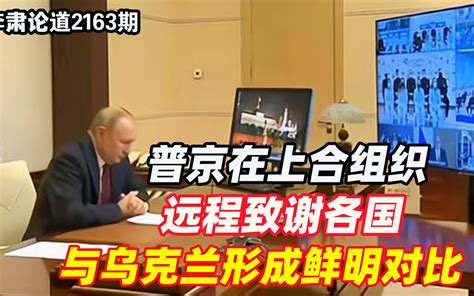 李肃：普京在上合组织远程致谢各国，与北约峰会的乌克兰鲜明对比 李肃论道 李肃论道 哔哩哔哩视频