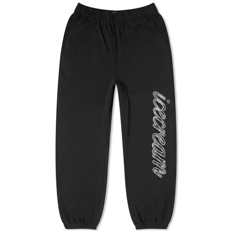 ICECREAM Chrome Script Sweatpants Black END
