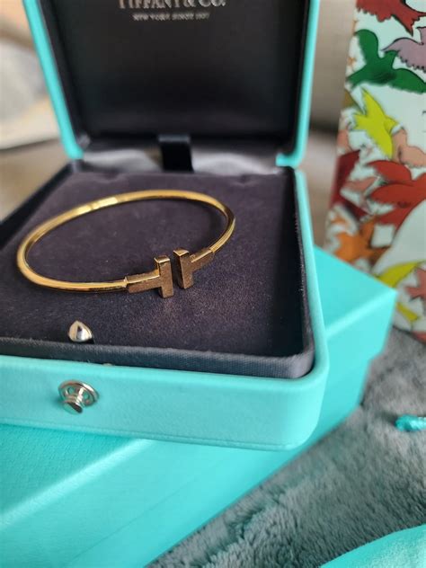 티파니 와이어 팔찌 18k 골드 당근 중고거래
