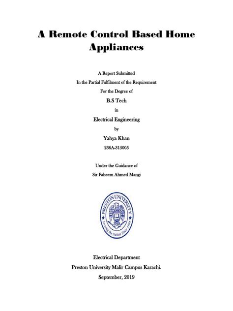 A Remote Control Based Home Appliances 2 Pdf Relay Electronic