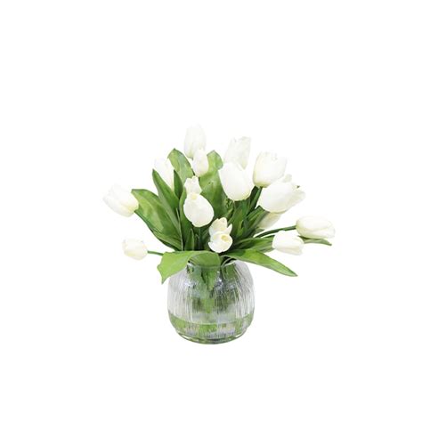 Mixed Tulip Arrangement White