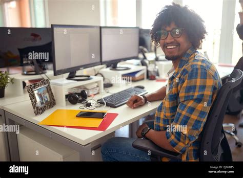 Guy At Work Desk Job