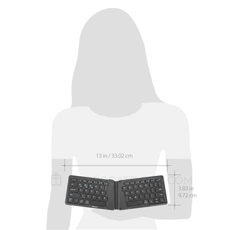 Targus Ergonomic Foldable Bluetooth Antimicrobial Keyboard