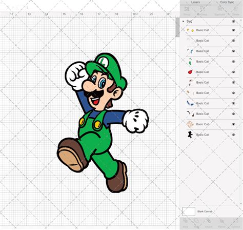 Luigi Super Mario Bros 0002 Svg Dxf Eps Png Svgshopart