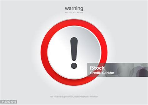 Caution Icon Exclamation Mark Warning Signs Isolated Attention Triangle