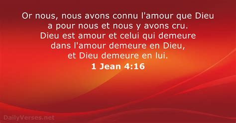 1 Jean 4 16 Verset De La Bible DailyVerses Net