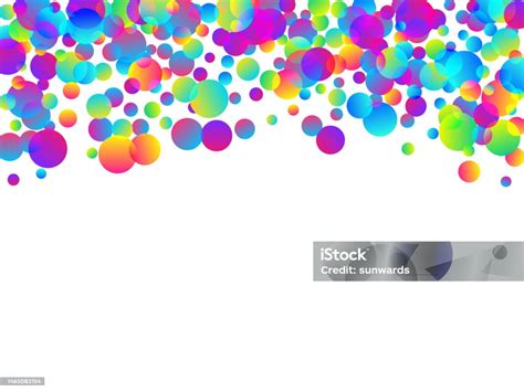 아름 다운 파티 색종이 산란 벡터 배경입니다 무지개 라운드 요소 축제 장식 크래커 포퍼가 색종이 조각이 떨어집니다 휴일 축하 장식 그림입니다 새해 디자인 가능성에 대한 스톡