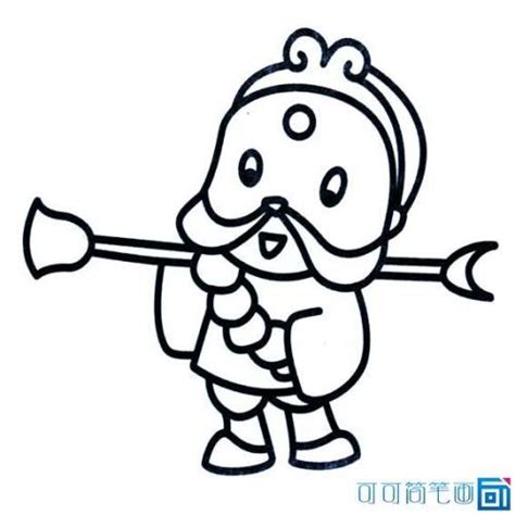 沙和尚兵器简笔画 简笔画图片大全 普车都