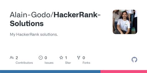 Github Alain Godo Hackerrank Solutions My Hackerrank Solutions