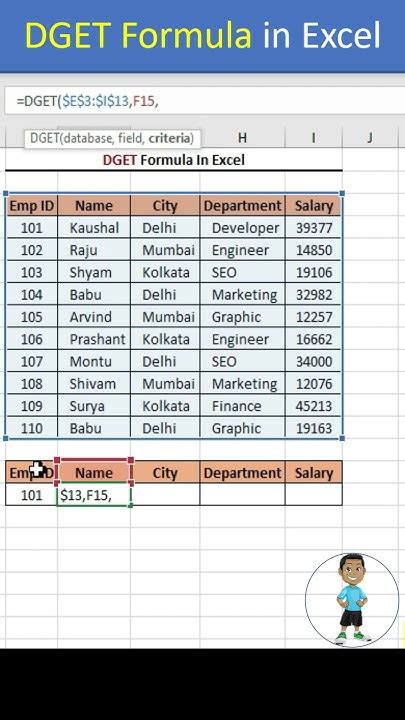Dget Formula In Excel Excel Exceltips Exceltutorial Msexcel Msexcelfullcourse