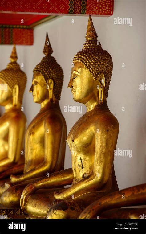Buddha Statues Phra Mondop Temple Wat Pho Buddhist Temple Complex