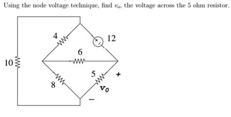 Solved Using The Node Voltage Technique Find V The Chegg