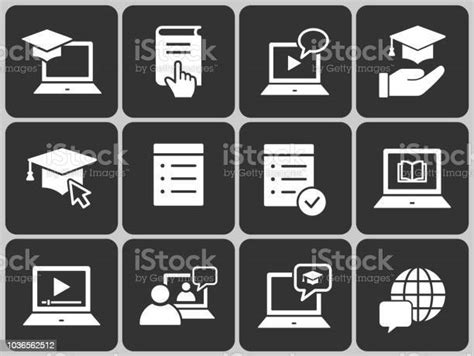 E러닝 거리 교육 아이콘 강사에 대한 스톡 벡터 아트 및 기타 이미지 강사 고름 교육 Istock