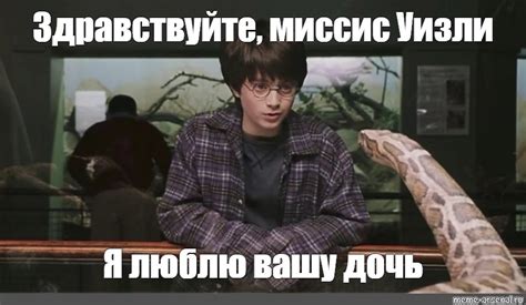 Meme Здравствуйте миссис Уизли Я люблю вашу дочь All Templates Meme