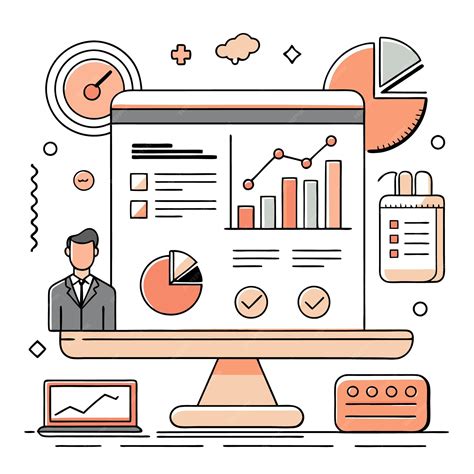 Infografis Bisnis Dengan Grafik Dan Elemen Analisis Data Premium Ai