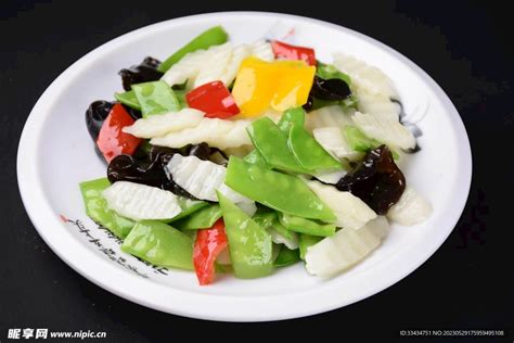 豆角炒木耳摄影图 传统美食 餐饮美食 摄影图库 昵图网