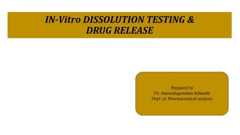 Dissolution And Drug Releasepptx