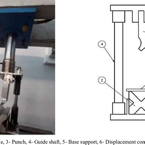 Vee Bending Punch And Die Assembly Adapted To Hydraulic Press