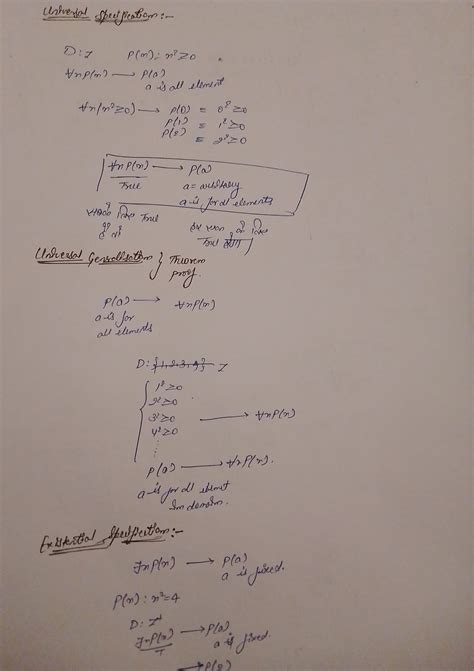 Universal Specification And Generalization Discrete Mathematics For