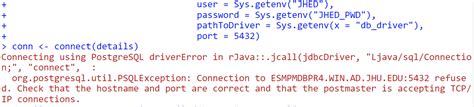 The Connection Attempt Failed In R Developers Ohdsi Forums