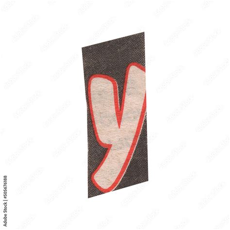 Letter Y Magazine Cut Out Font Ransom Letter Isolated Collage
