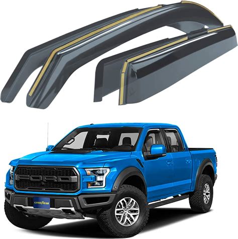 Amazon Goodyear Shatterproof In Channel Window Deflectors For Ford F150 Raptor 2017 2020