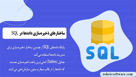 ساختارهای ذخیره‌سازی داده‌ها در Sql نرم افزاری زهیر