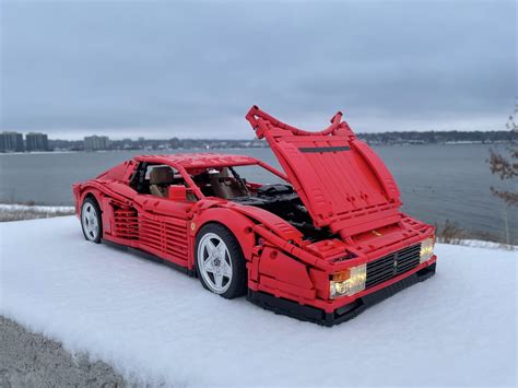 Lego Moc Ferrari Testarossa By Loxlego Rebrickable Build With Lego