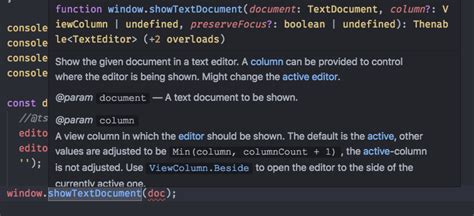 Window ShowTextDocument Type Signature Inconsistency Issue Microsoft Vscode GitHub
