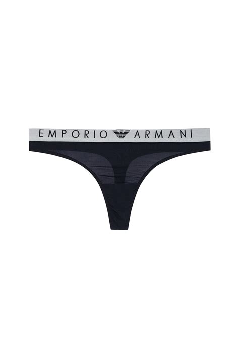 Emporio Armani Underwear엠포리오 아르마니 언더웨어 로고 밴딩 마이크로 티팬티 Sivillage