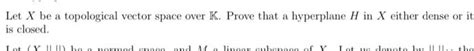Solved Let X Be A Topological Vector Space Over K Prove