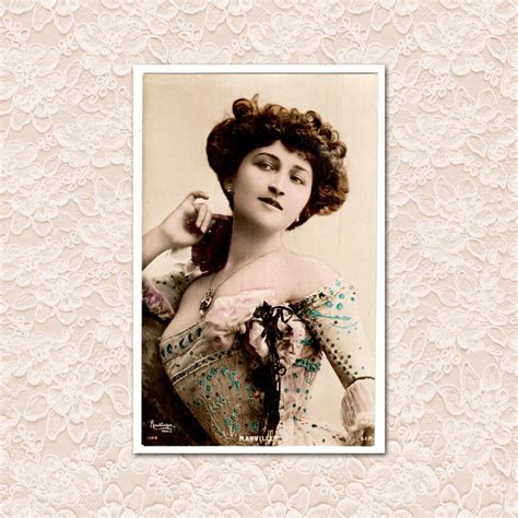 Edwardian Actress Marie Marville Original Antique Photo Etsy