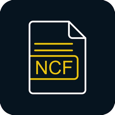 Ncf File Format Line Yellow White Icon 44109999 Vector Art At Vecteezy