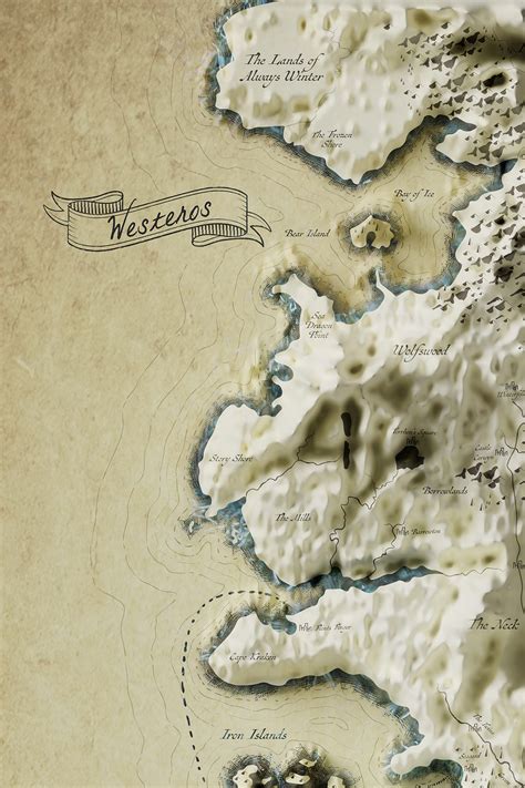Game Of Thrones Map Poster