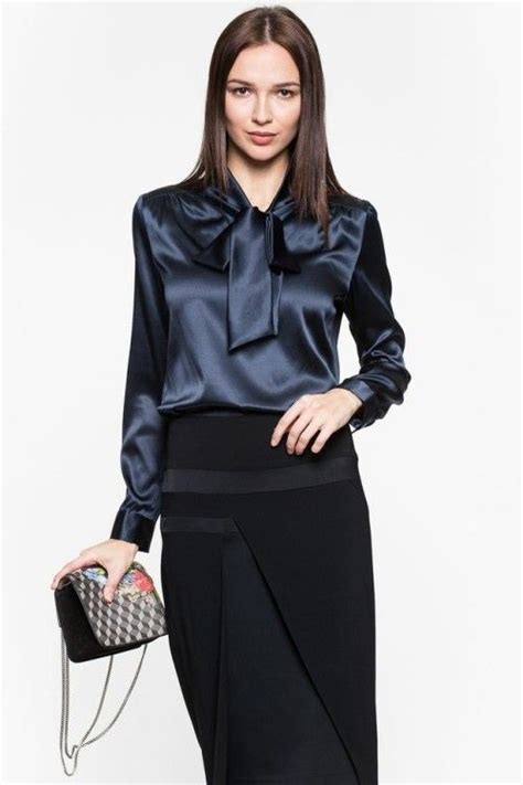 Very Lovely Skirts Skirtsuits And Dresses Satin Bow Blouse Satin