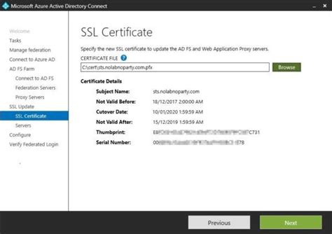 How To Update The Ad Fs Ssl Certificate