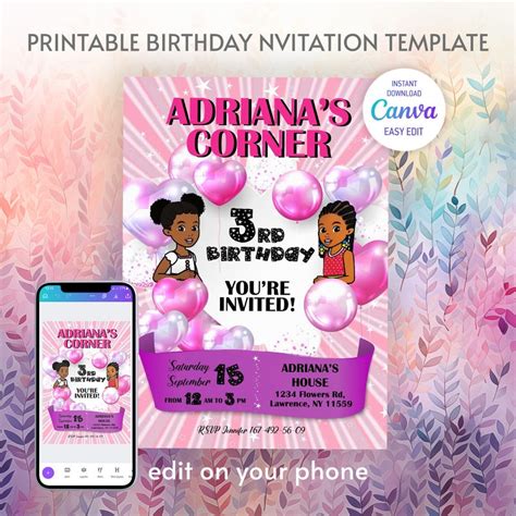 Gracies Corner Invitation Etsy