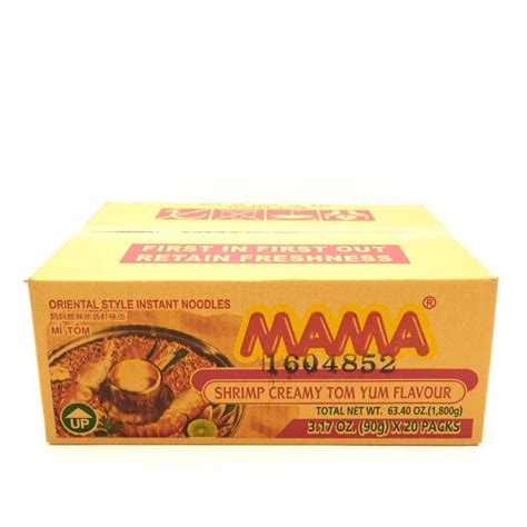 Mama Shrimp Creamy Tom Yum Flavor Instant Ramen 20 Pack 3 17 Oz 90