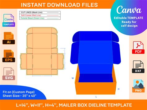 Corrugated Cardboard Mailer Box Graphic By Designconcept · Creative Fabrica