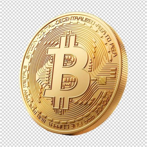 Premium PSD Bitcoin Isolated On Transparent Background Png