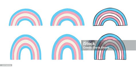 다채로운 무지개 모양의 세트 트랜스젠더 프라이드 플래그 행복한 프라이드 데이 Lgbtqia 커뮤니티 프라이드 월 벡터 포스터