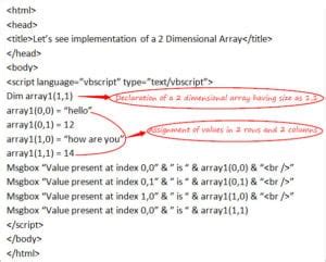 VBScript Arrays Using DIM REDIM Statements And Ubound Array Functions
