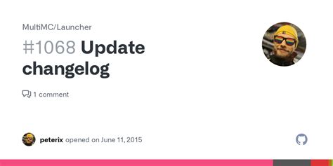 Update Changelog Issue MultiMC Launcher GitHub