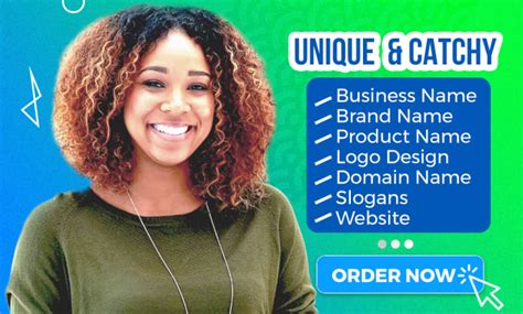Create Catchy Business Name Brand Name Product Name Tagline And Logo