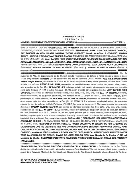 527 Revocatoria De Poder 928 2017 Ministerio Con Toda La Armadura De