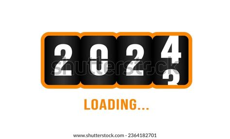 2024 Countdown Loading Bar Progress Digital Stock Vector Royalty Free